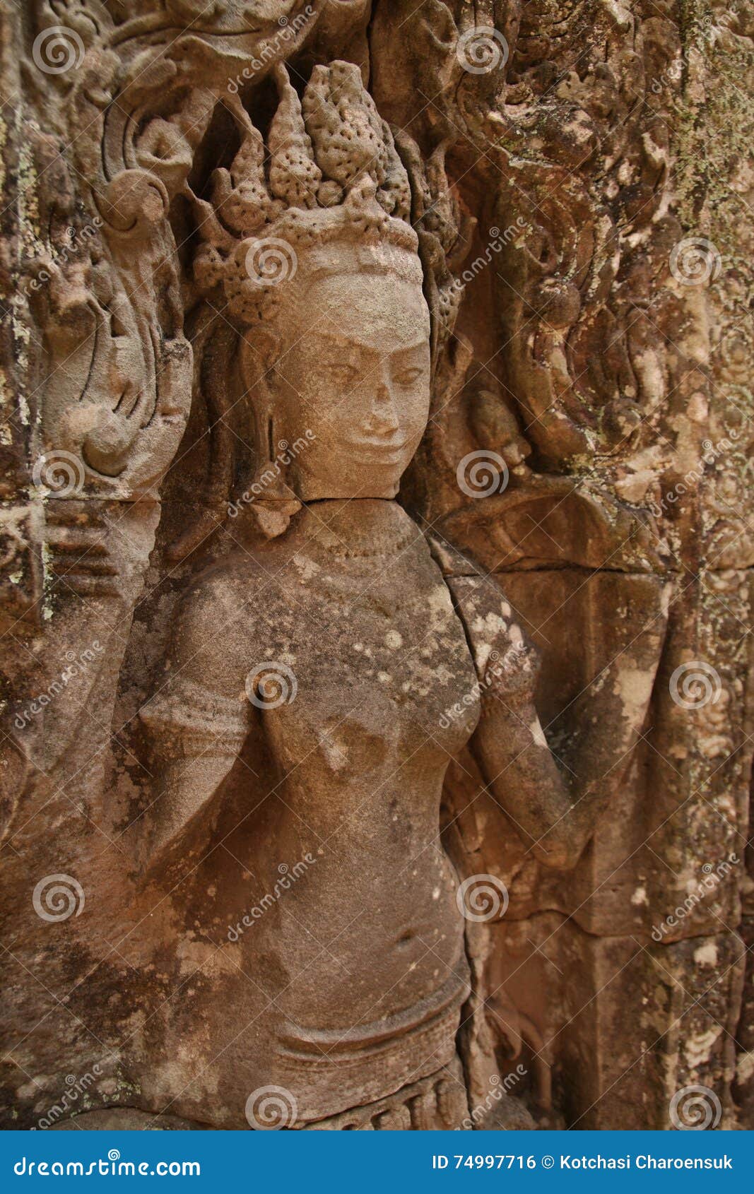 Absara stock photo. Image of religion, ruin, khmer, ridge - 74997716