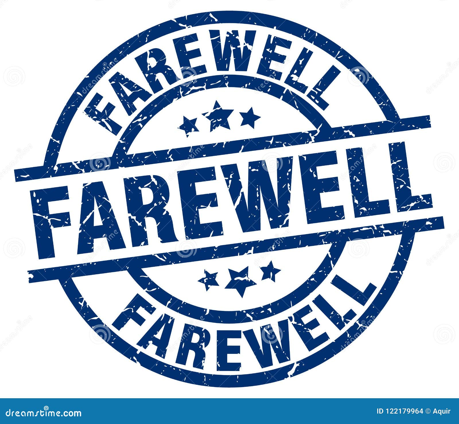 Abschiedsstempel vektor abbildung. Illustration von stempel - 122179964