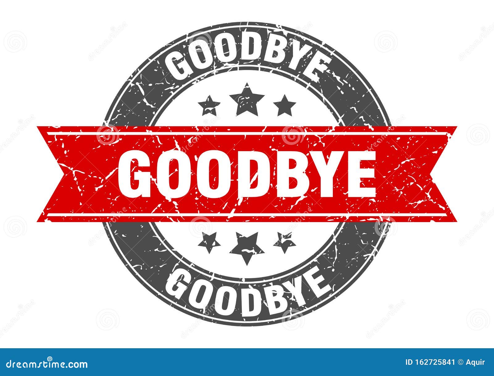 Abschiedsstempel vektor abbildung. Illustration von kreis - 162725841
