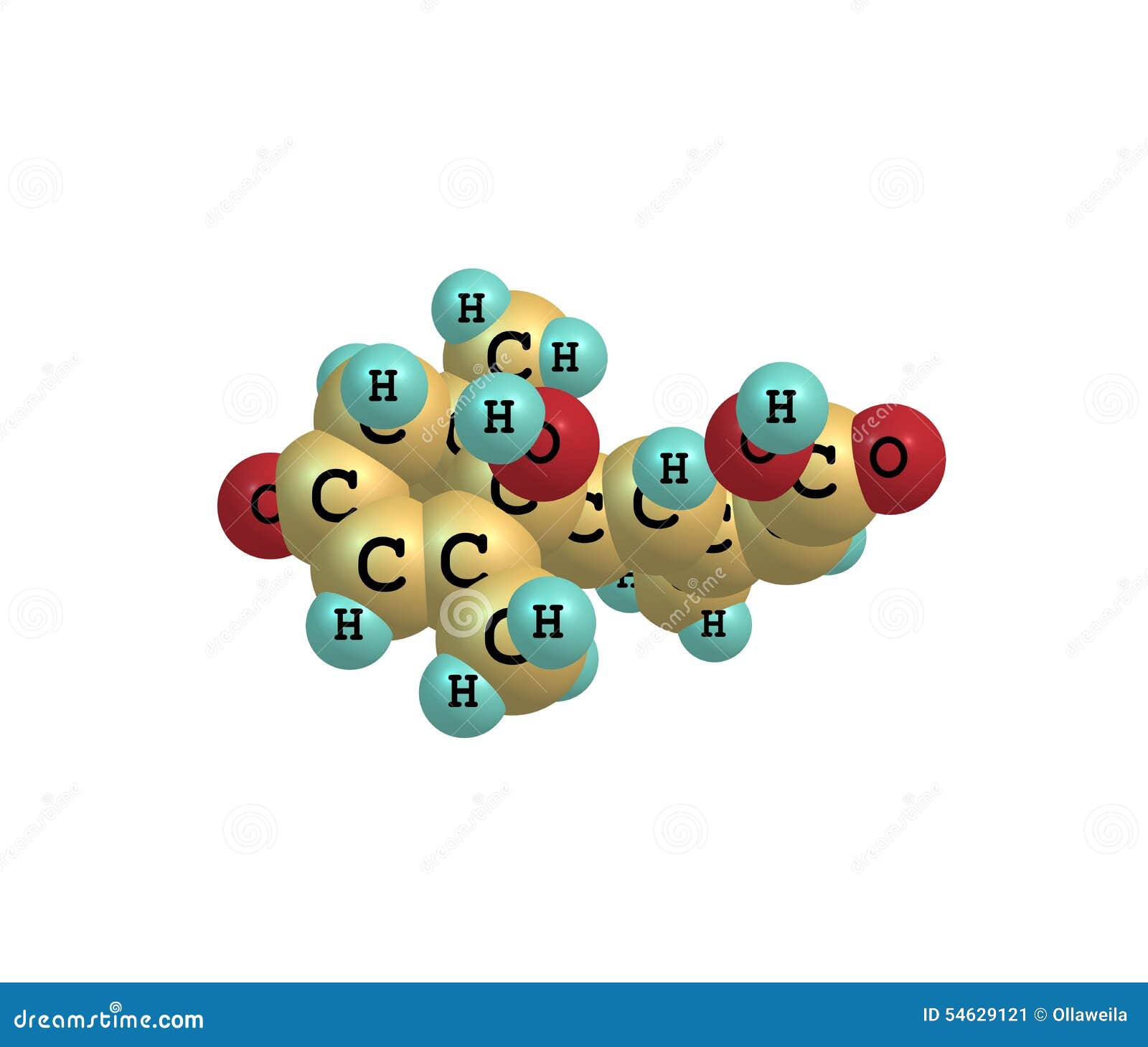 Abscisic Acid Molecule, Molecular Structure, Plant Hormone, Ball And ...