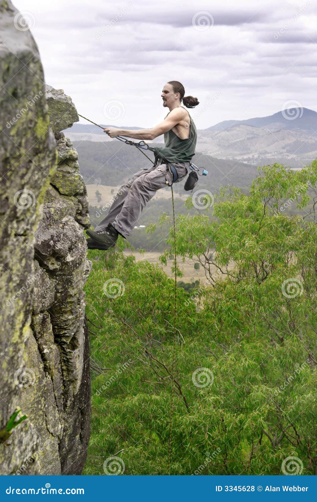 Abseiling stock photo. Image of rappel, climb, recreation - 3345628