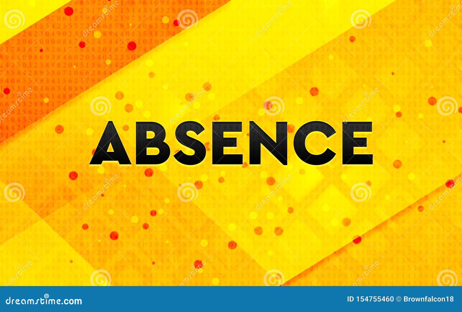 Absence Abstract Digital Banner Yellow Background Stock Illustration ...