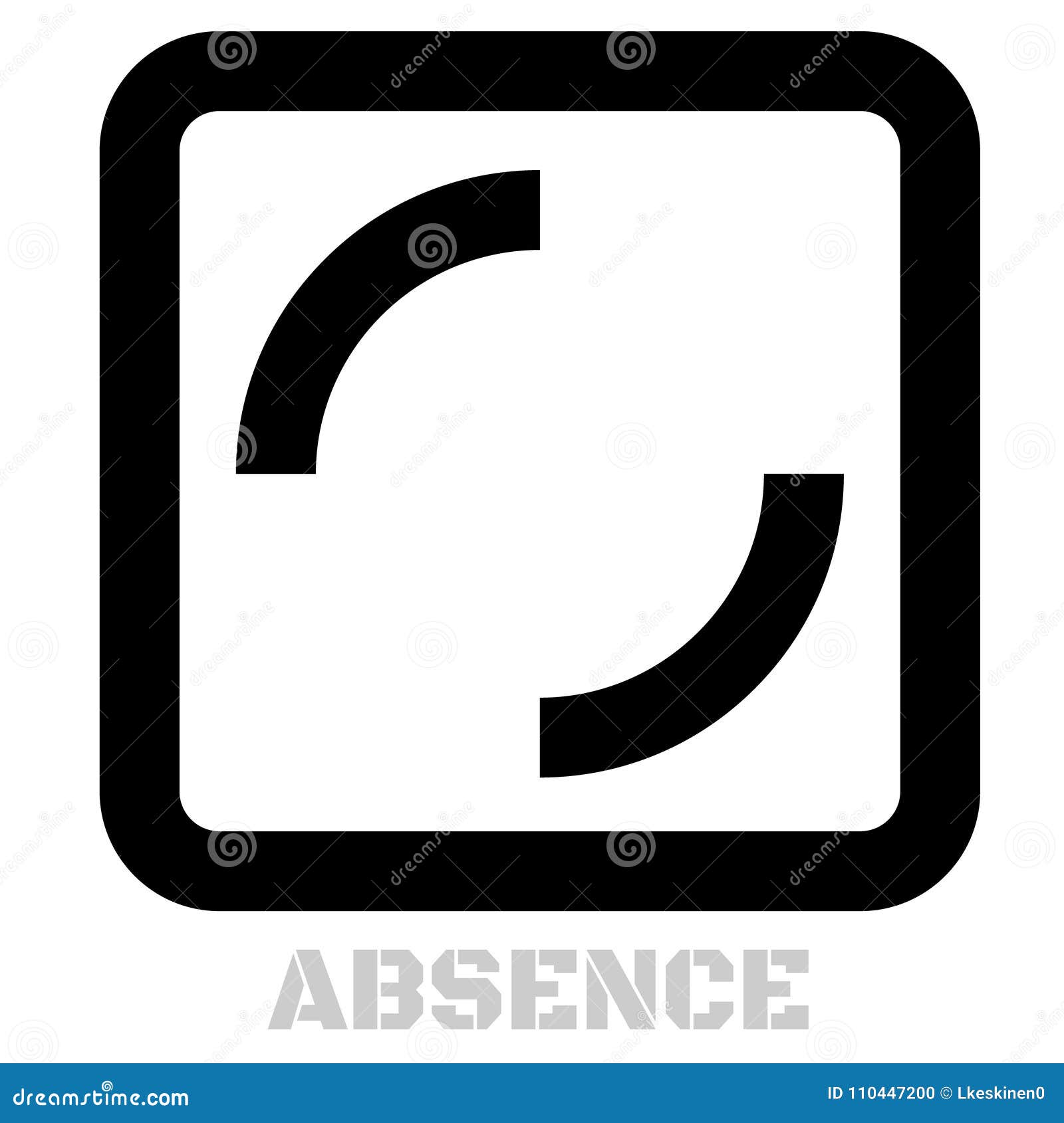 Absence Conceptual Graphic Icon Stock Vector - Illustration of icon ...