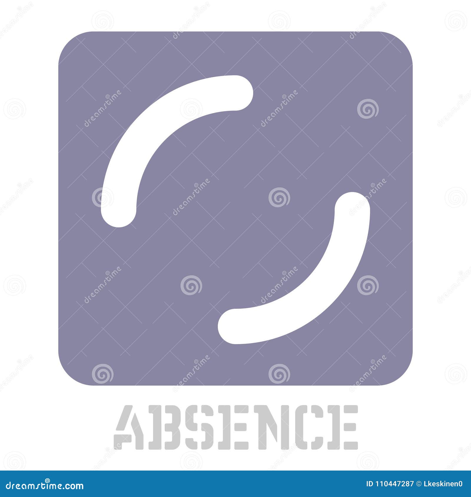 Absence Conceptual Graphic Icon Stock Vector - Illustration of defect ...