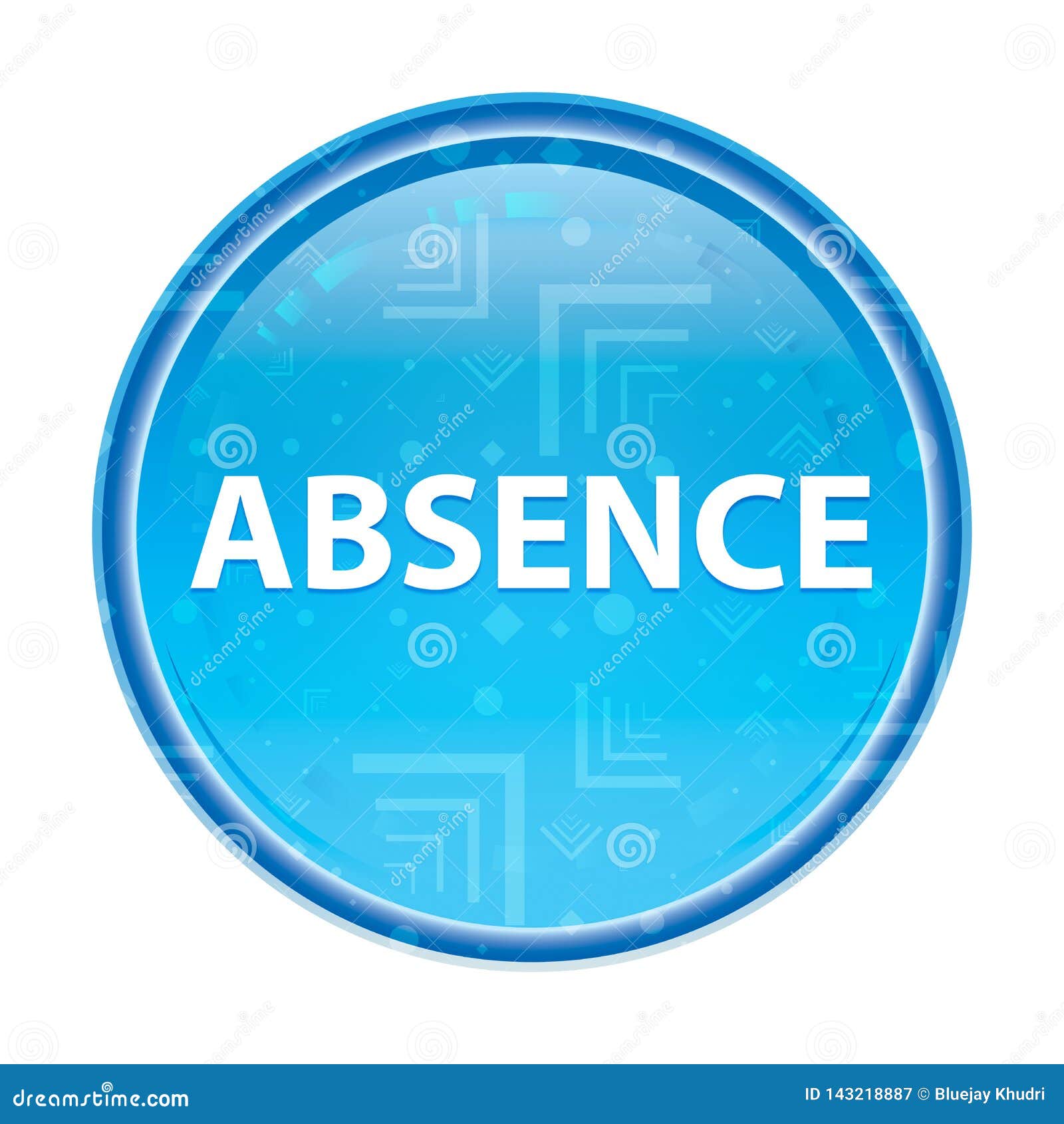 Absence Floral Blue Round Button Stock Illustration - Illustration of ...