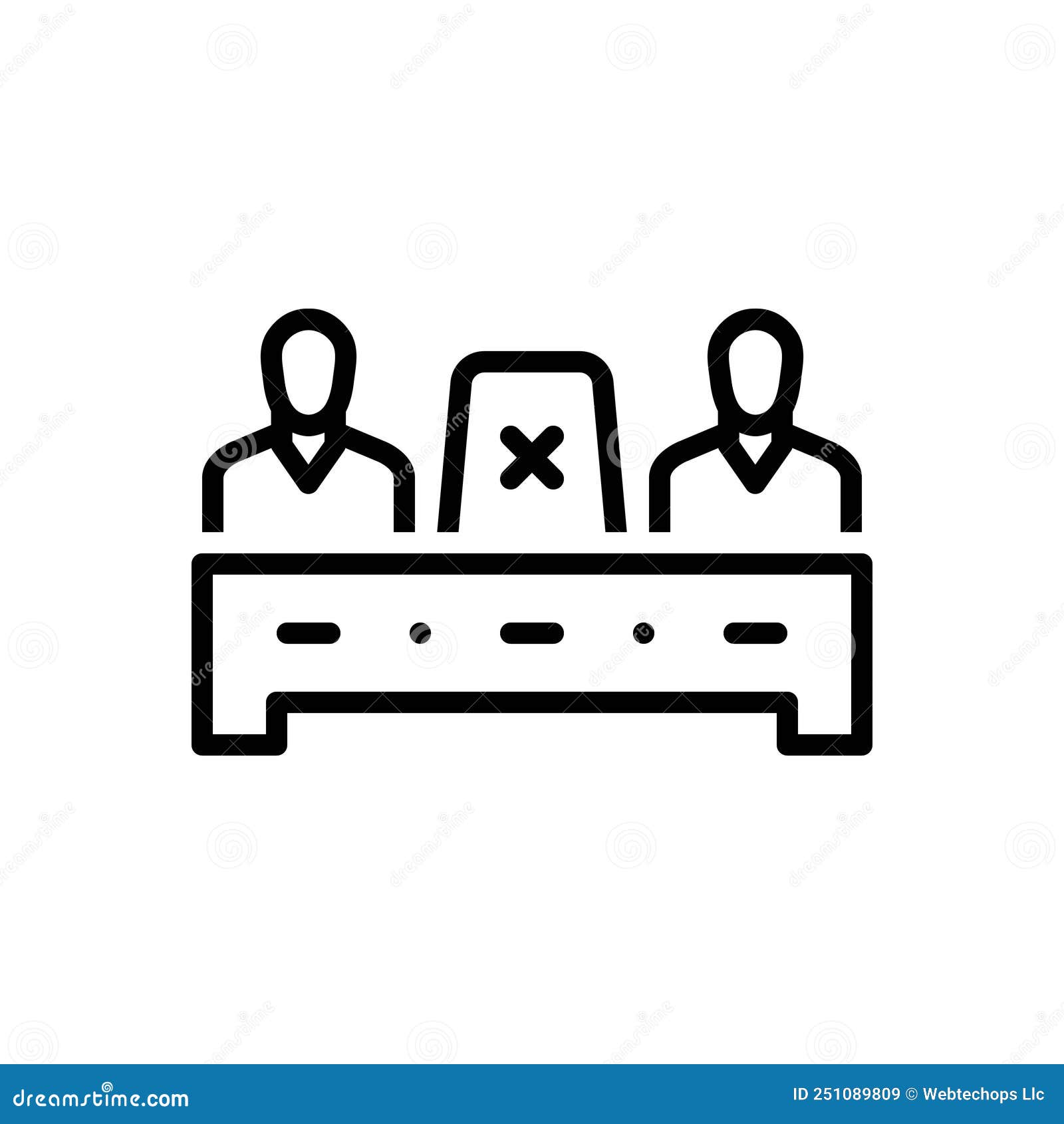 Black Line Icon for Absence, Absent and Missing Stock Vector ...