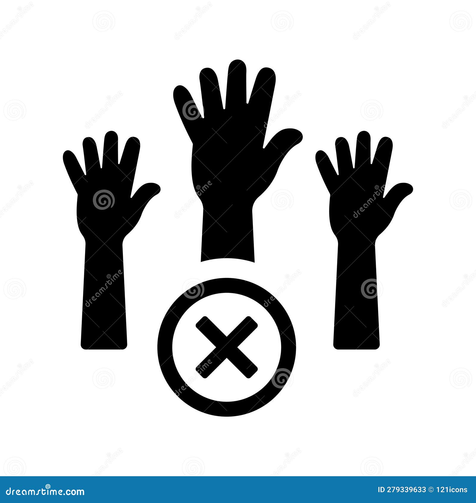 Absent, Absenteeism, Hand Icon Stock Illustration - Illustration of ...