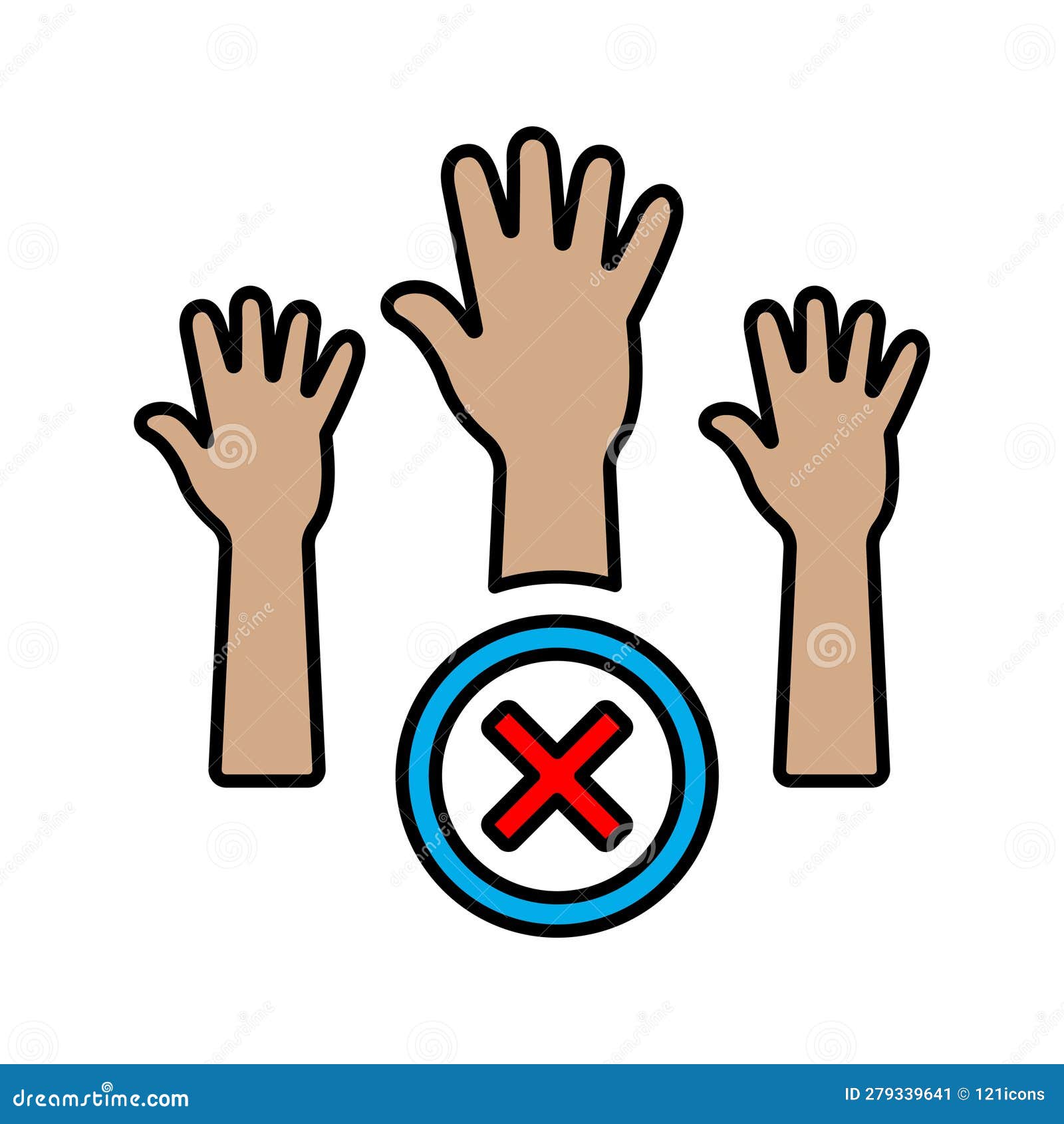 Absent, Absenteeism, Hand Icon Stock Illustration - Illustration of ...