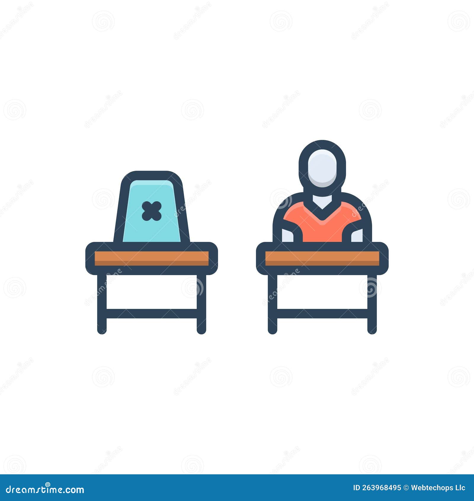 Color Illustration Icon for Absent, Absenteeism and Missing Stock ...