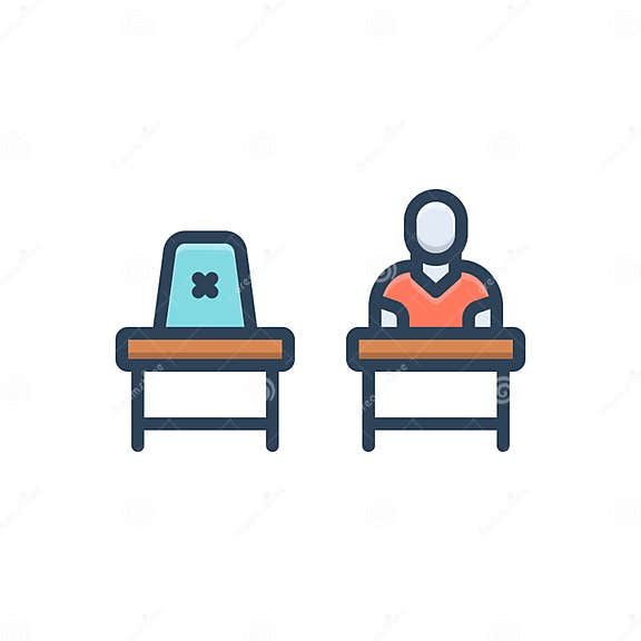Color Illustration Icon for Absent, Absenteeism and Missing Stock ...