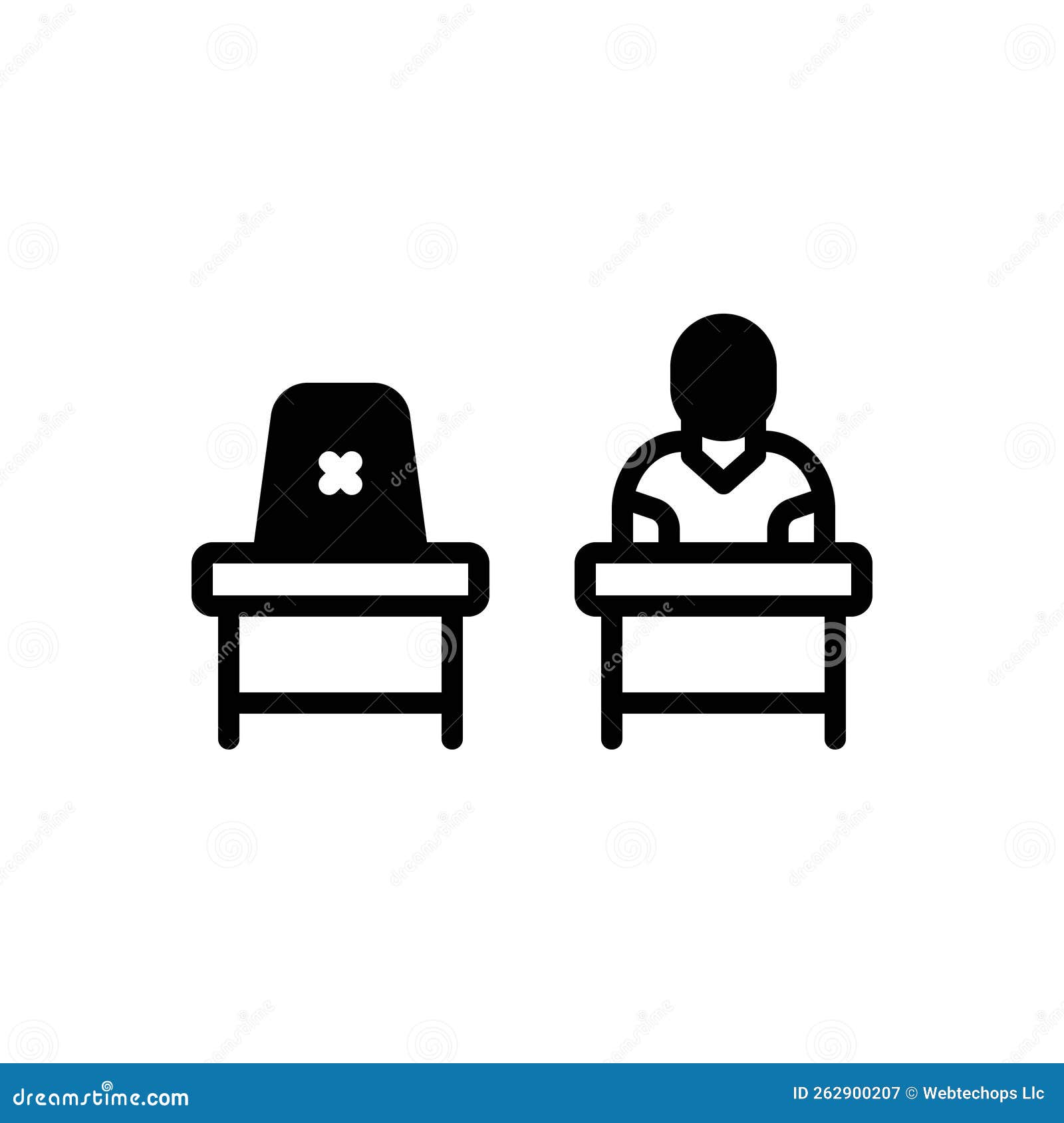 Black Solid Icon for Absent, Absenteeism and Missing Stock Vector ...