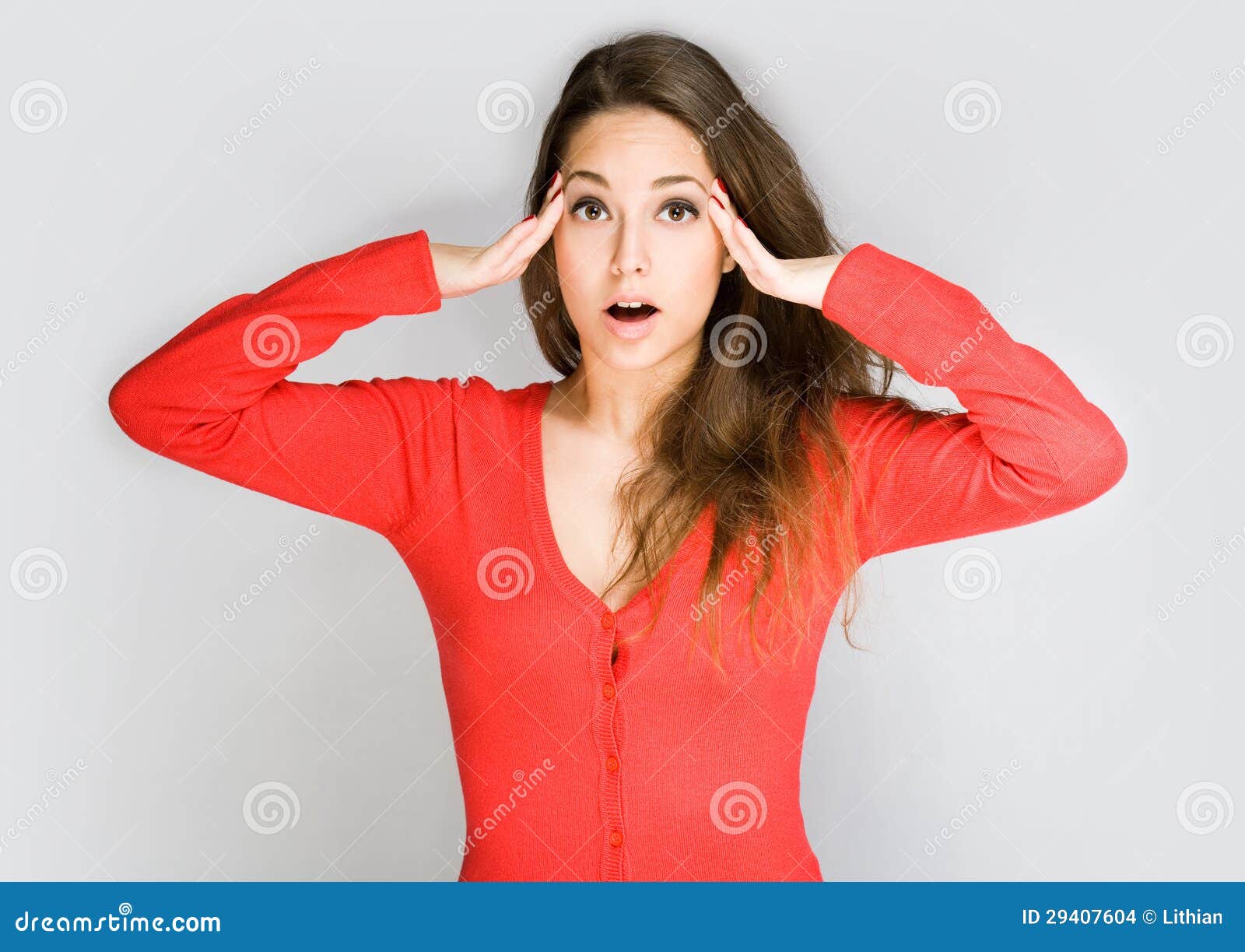 Absent minded. stock photo. Image of latino, camera, girl - 29407604