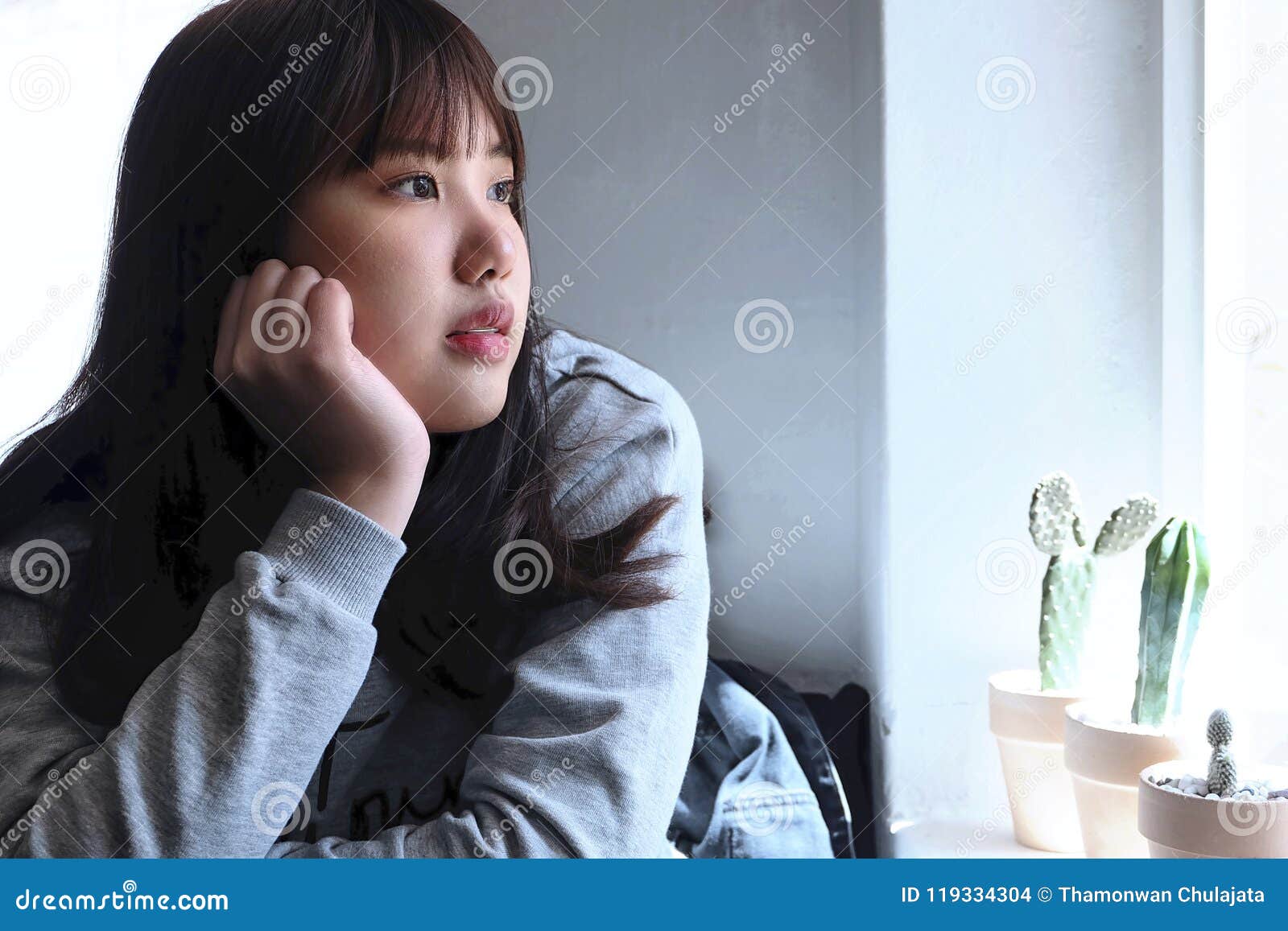 Absent-minded stock photo. Image of unhappy, absent - 119334304