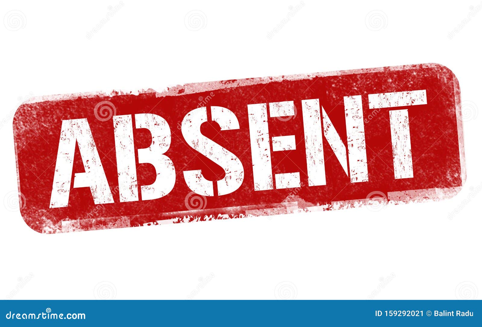 Absent Sign Or Stamp Cartoon Vector | CartoonDealer.com #159292021