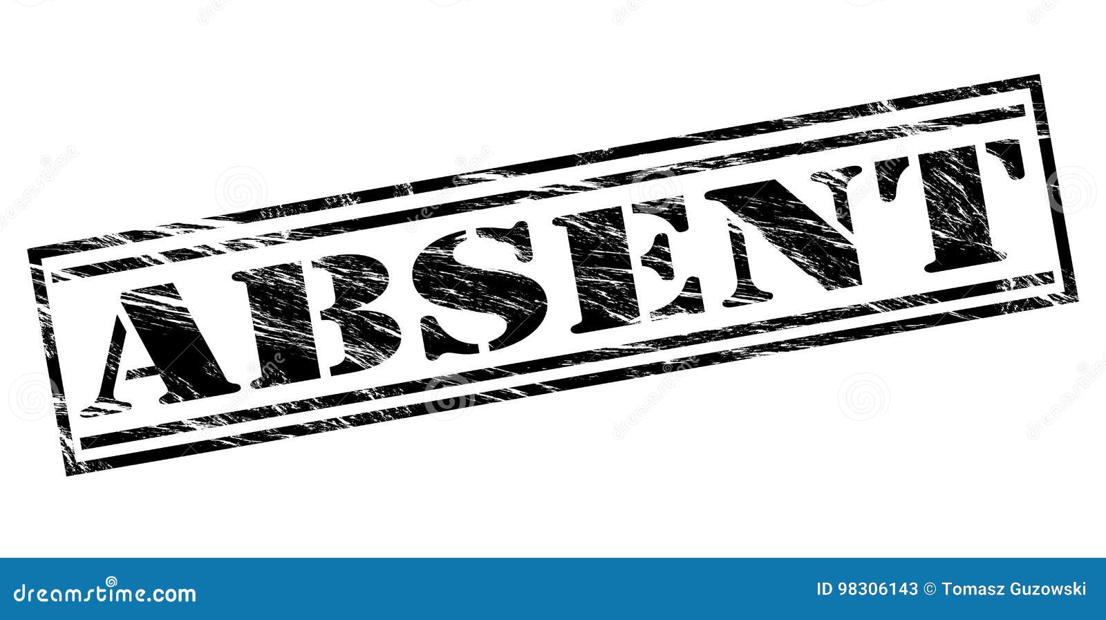 Absent Stamp Stock Image | CartoonDealer.com #98306143