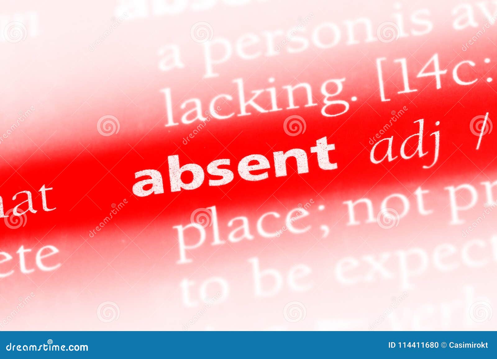 Absent stock photo. Image of macro, dictionary, page - 114411680