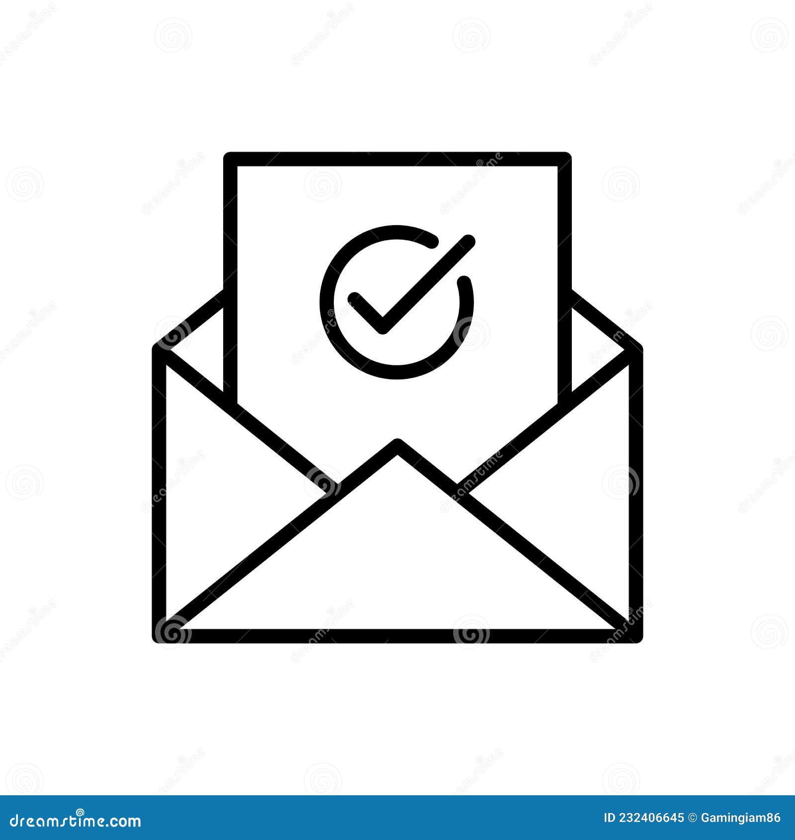 Absentee Ballot with Envelope Icon Stock Vector - Illustration of ...