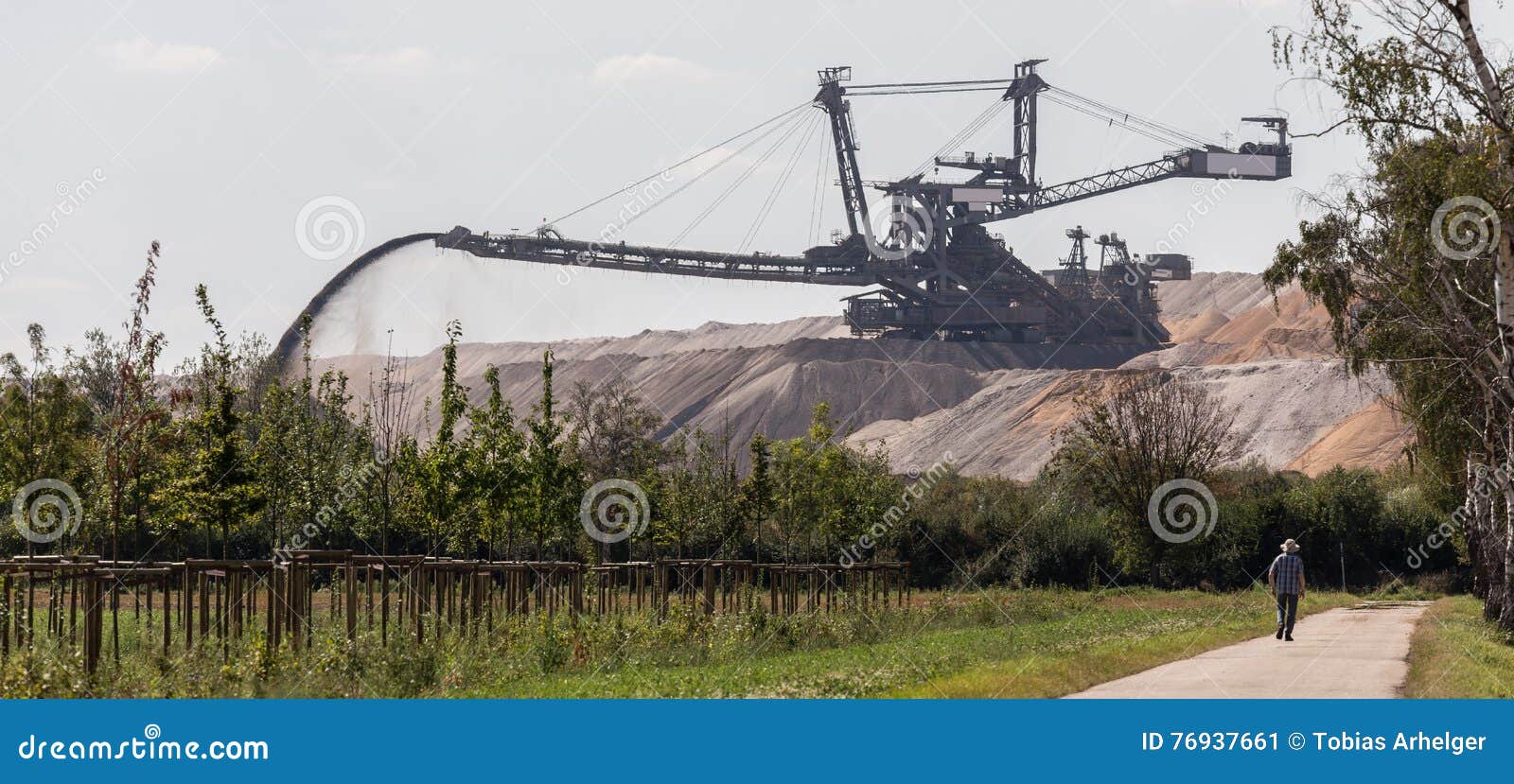 Absetzer Machine in an Open Cast Mining in Germany Stock Image - Image ...
