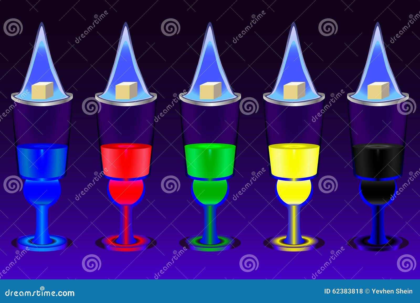 Absint vektor illustrationer. Illustration av flamm, flamma - 62383818