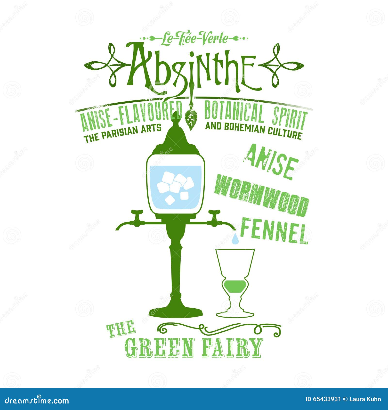 Absinthe Cartoon Vector | CartoonDealer.com #7675667