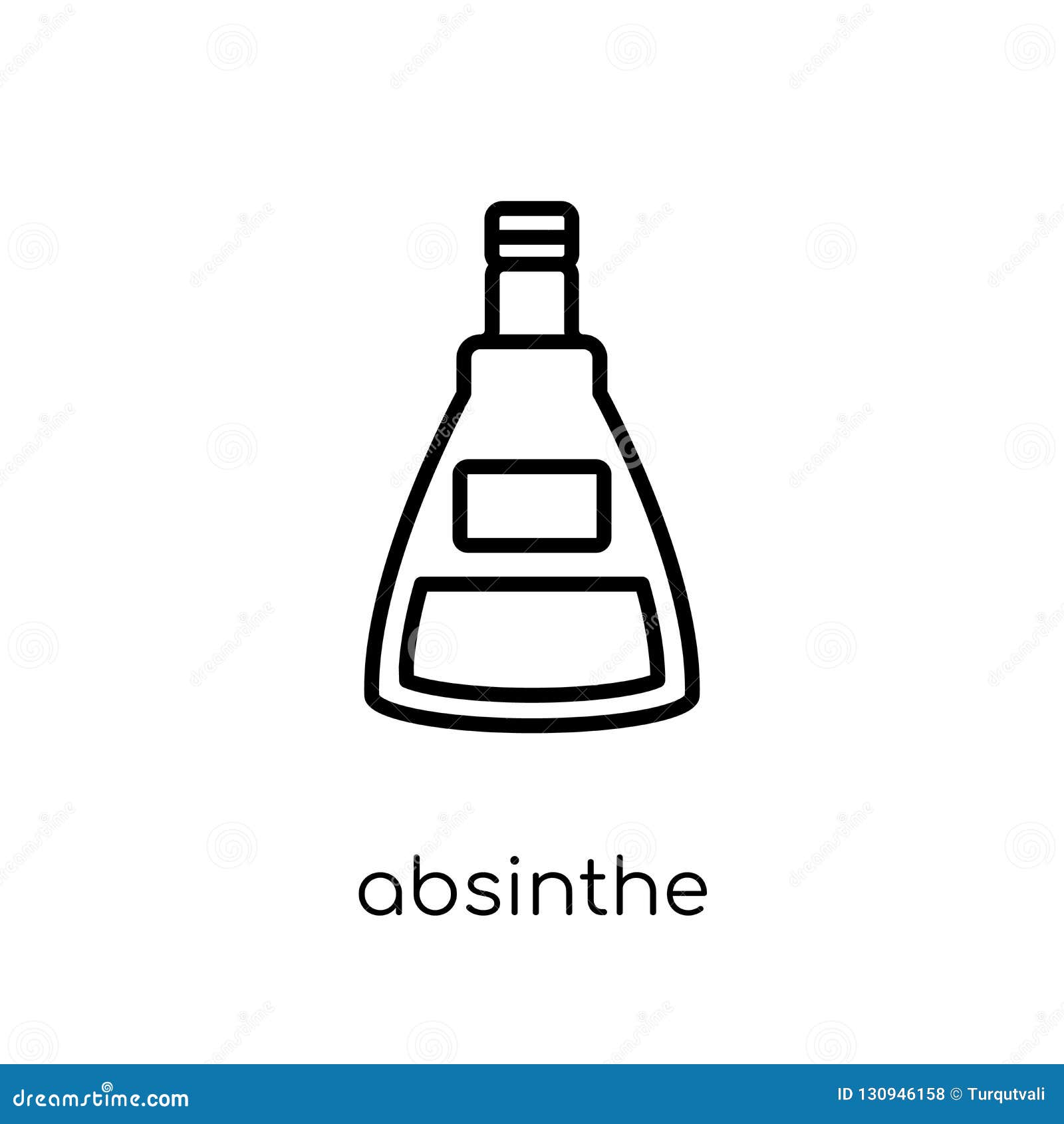 Absinthe Icon. Trendy Modern Flat Linear Vector Absinthe Icon on Stock ...