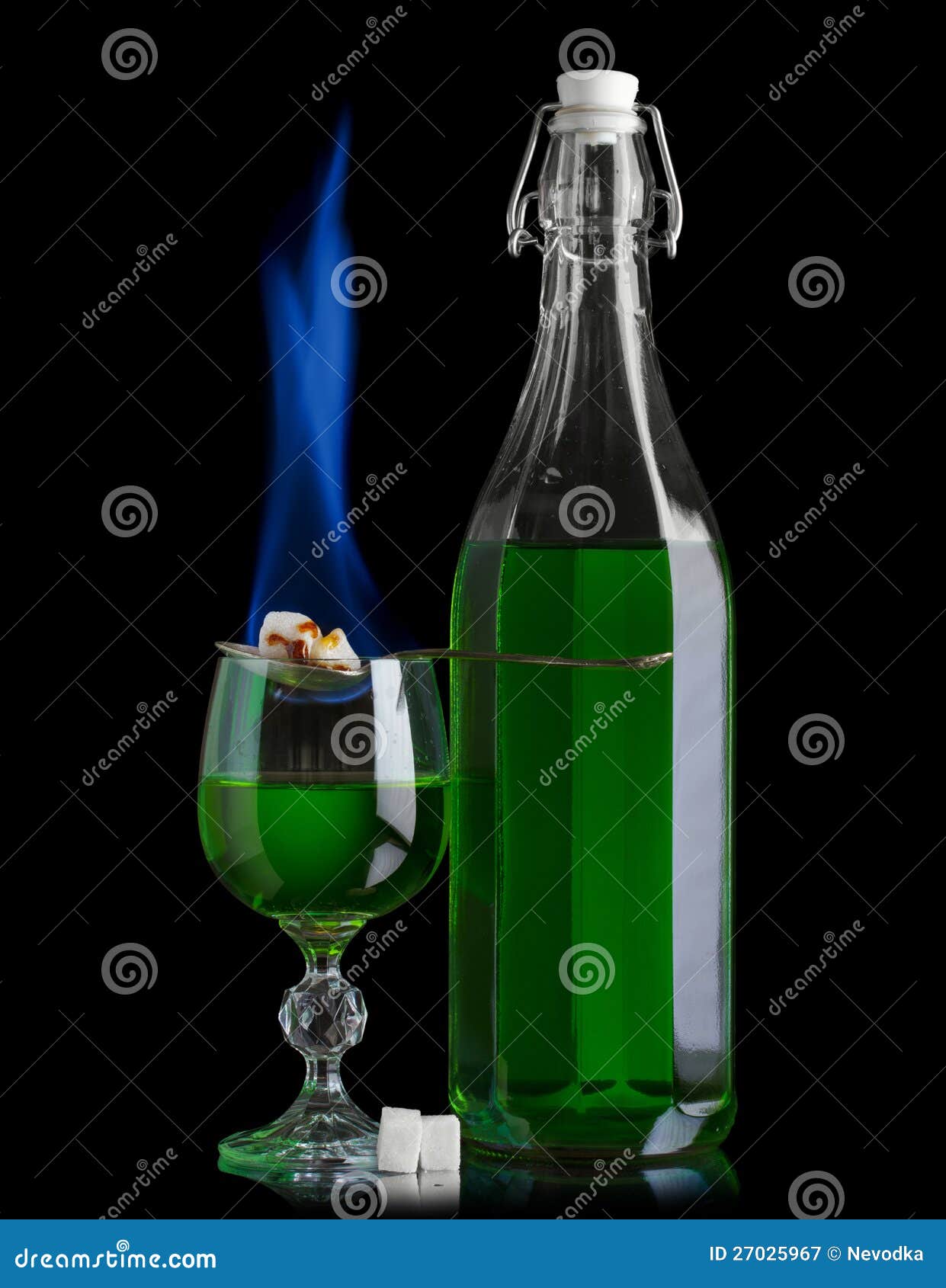 Absinthe with Sugar Burning Stock Image - Image of burn, absinthe: 27025967