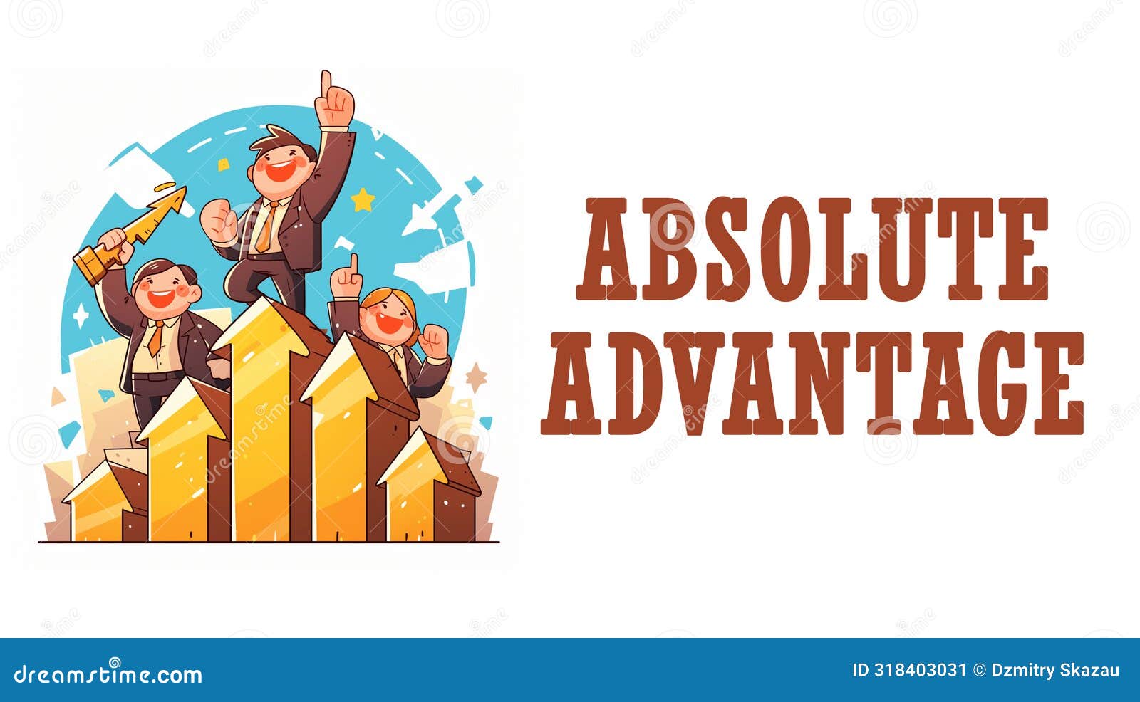 Absolute Advantage Logo with People on Top of an Arrow Stock Image ...