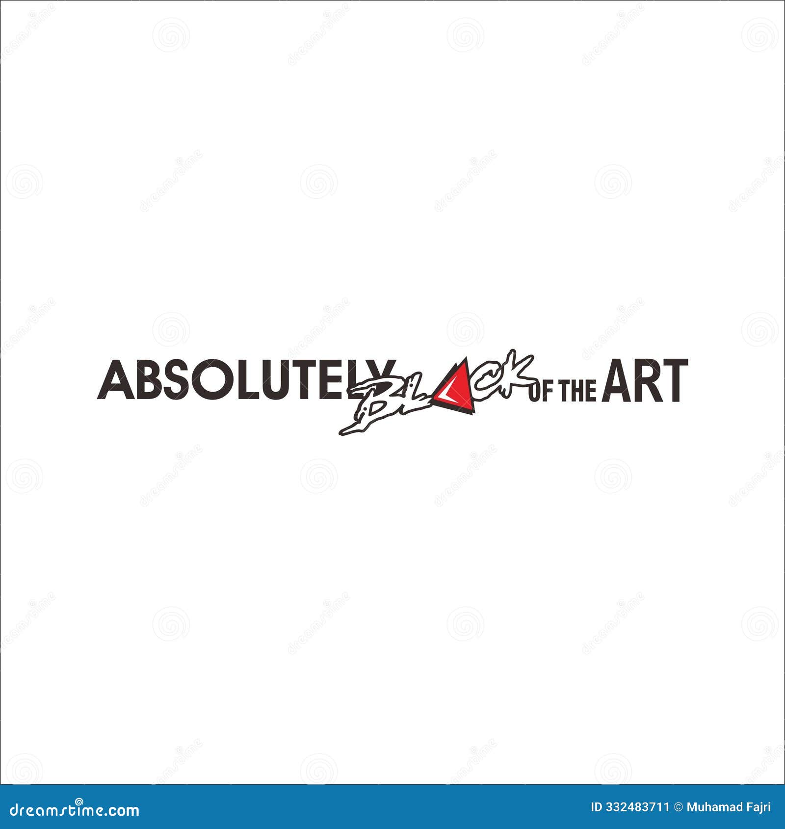 Absolute Black of the Art Writing on a White Background Stock Vector ...