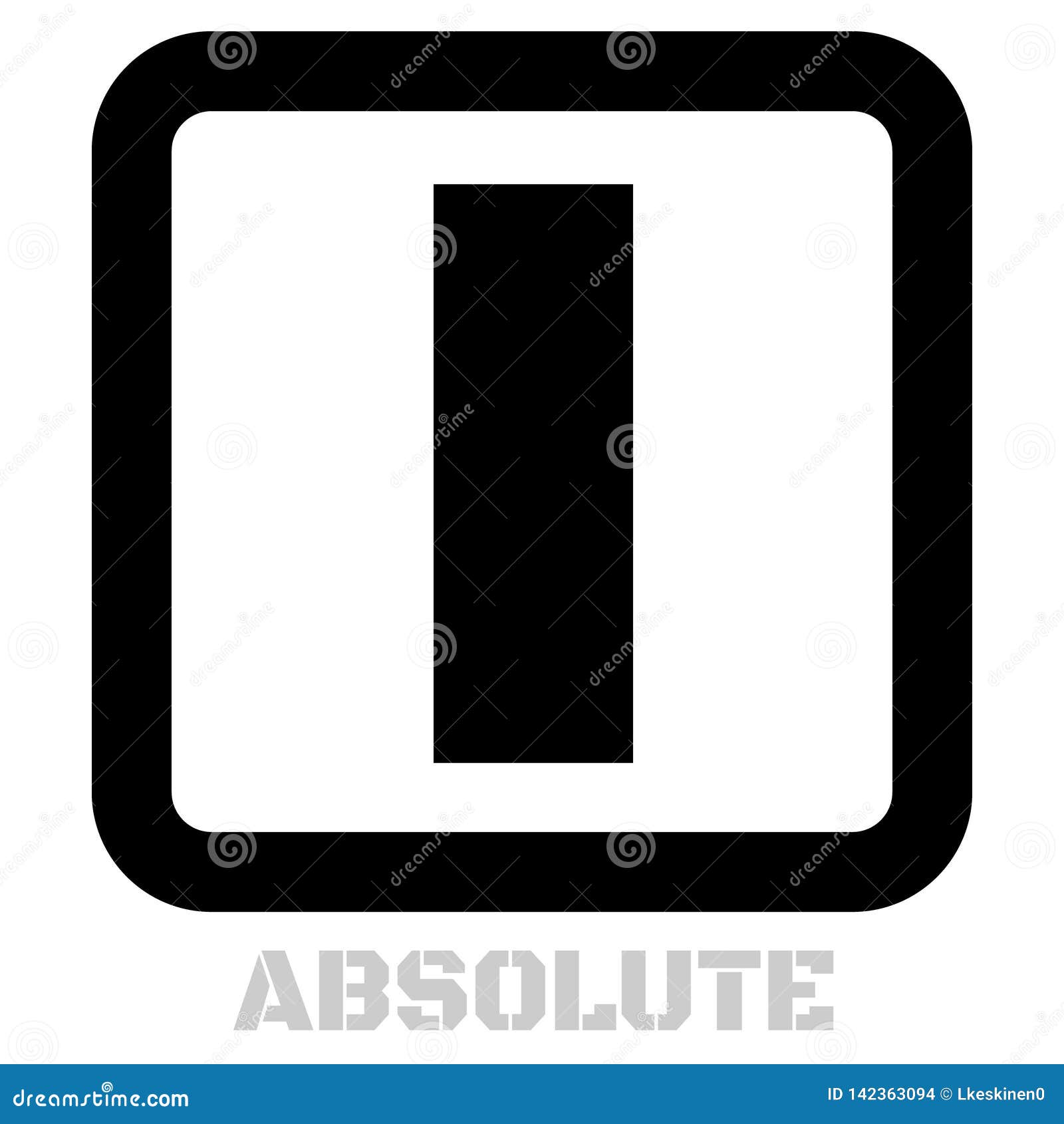 Absolute Concept Icon on White Stock Vector - Illustration of correct ...