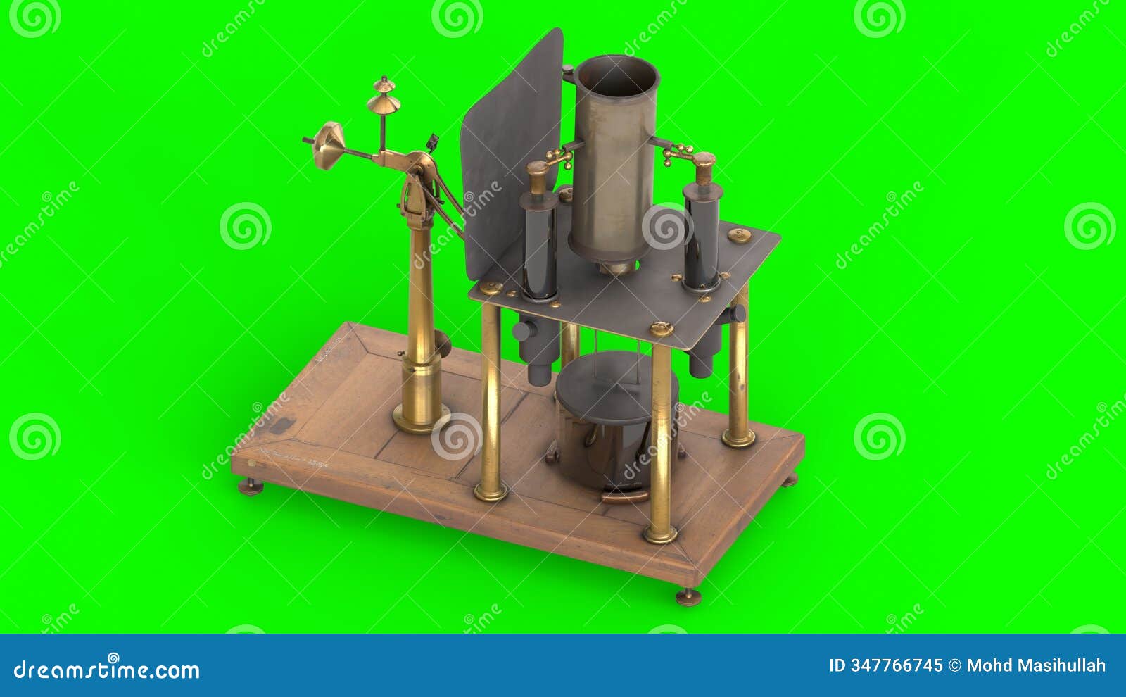 Absolute Electrometer with Green Background Stock Image - Image of ...