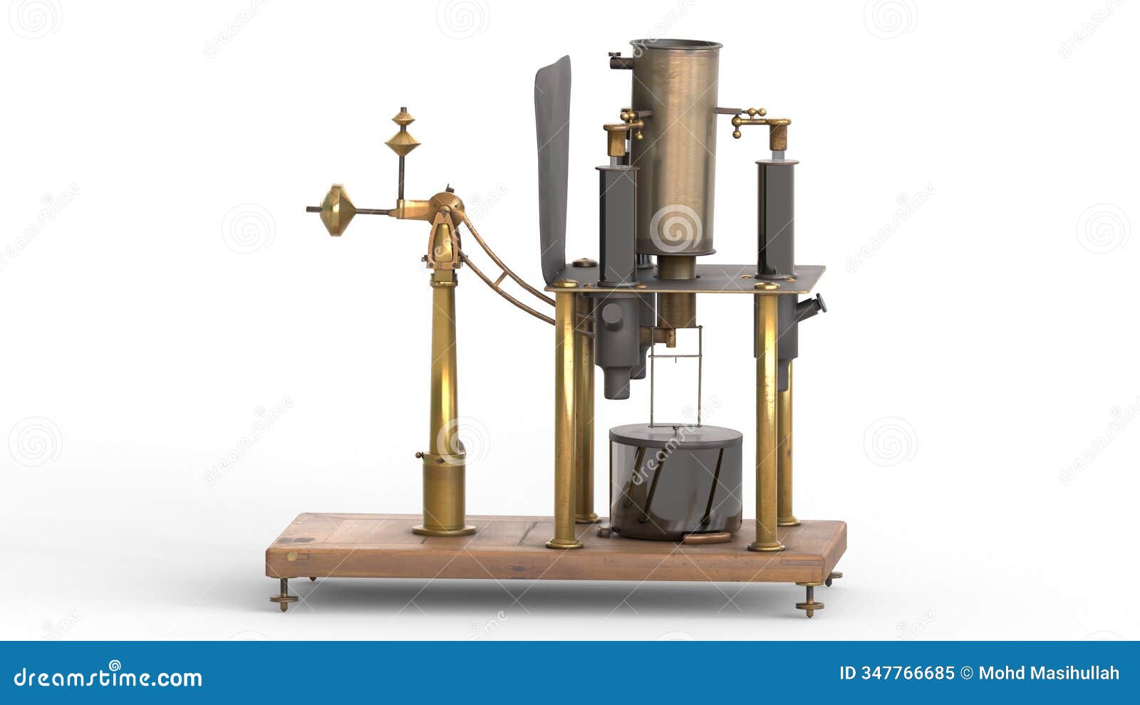 An Electrometer. Electrical Instrument For Measuring Electric Charge Or ...
