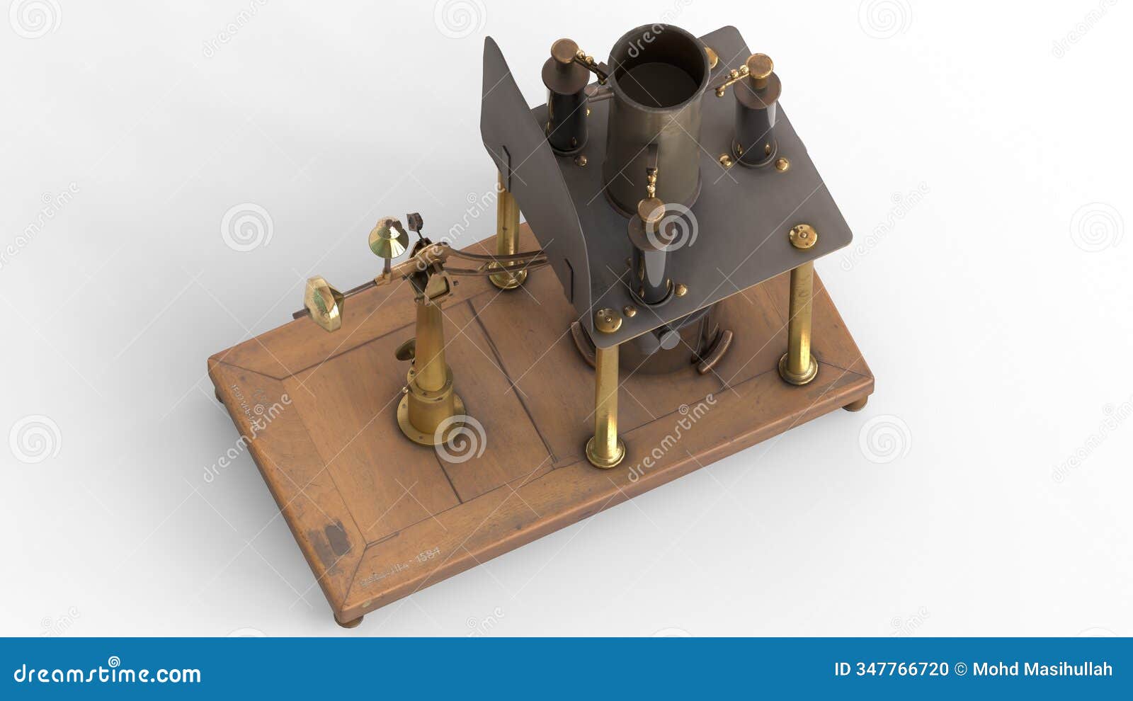 An Electrometer. Electrical Instrument For Measuring Electric Charge Or ...