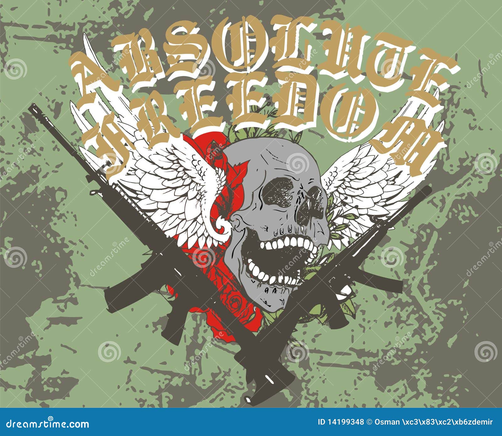 Absolute freedom stock vector. Illustration of drop, army - 14199348