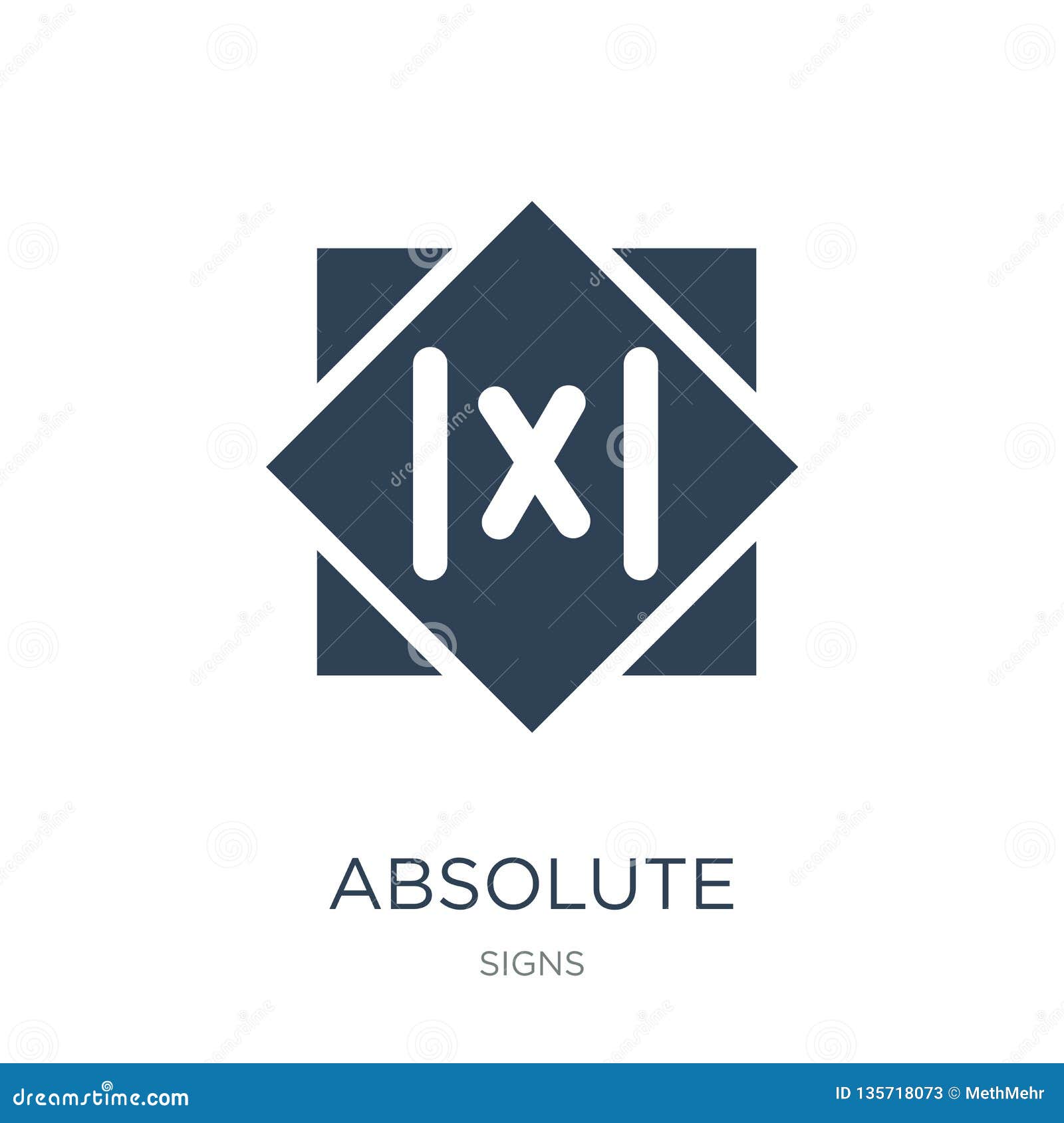 Absolute Icon in Trendy Design Style. Absolute Icon Isolated on White ...