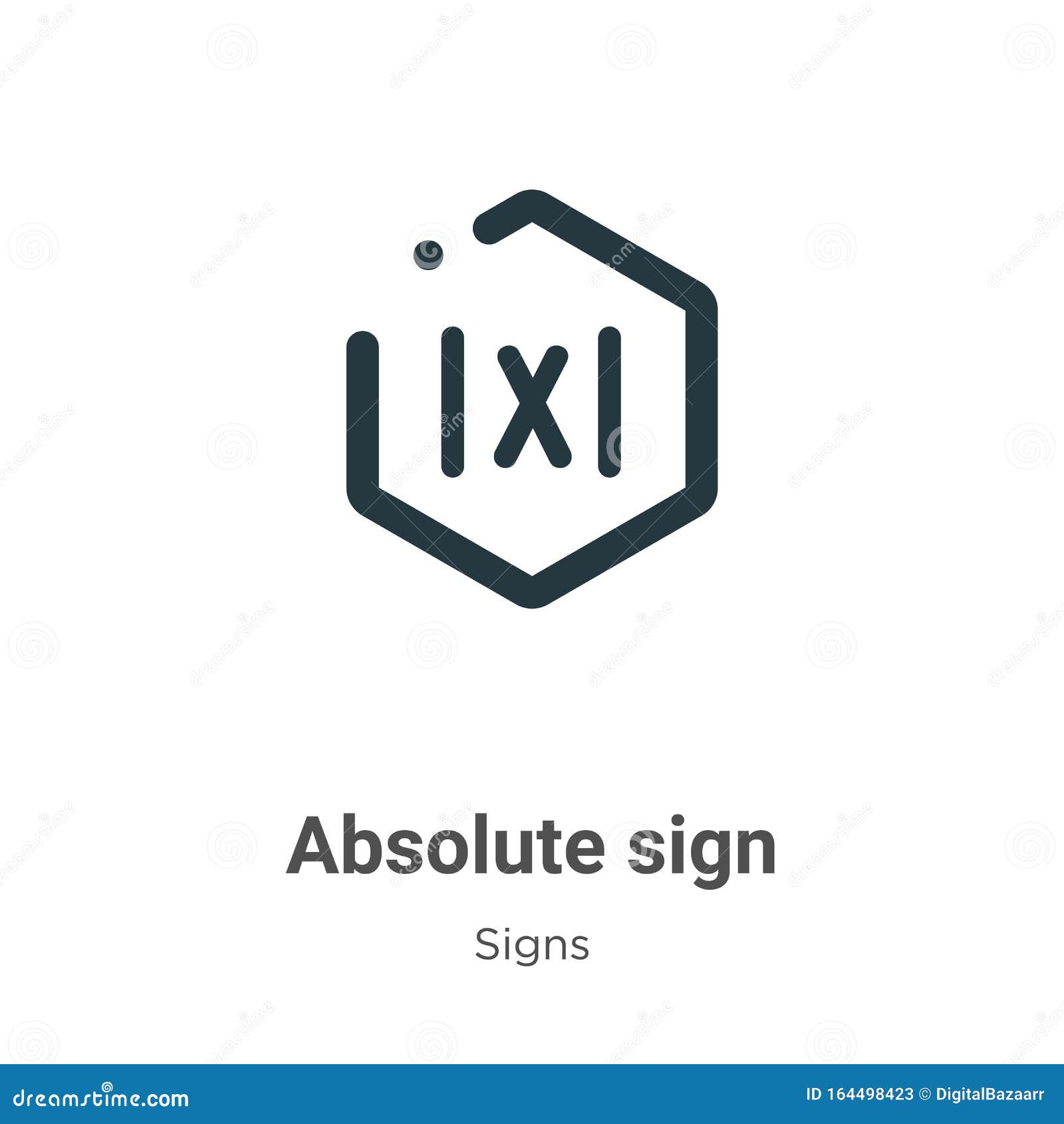 Absolute Sign Icon Vector Sign And Symbol Isolated On White Background ...