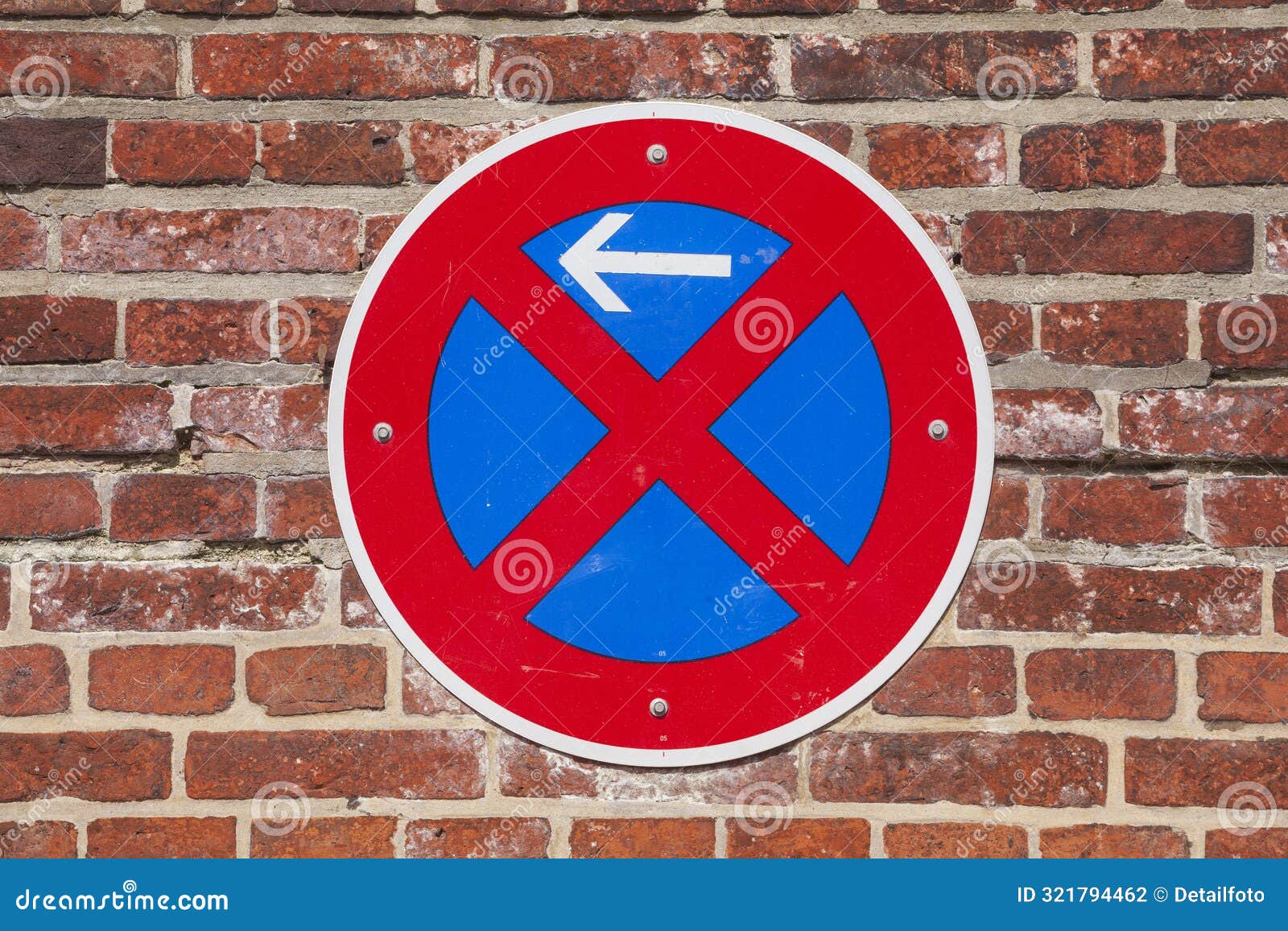 Absolute Stopping Ban, Traffic Sign on a Brick Wall Stock Photo - Image ...