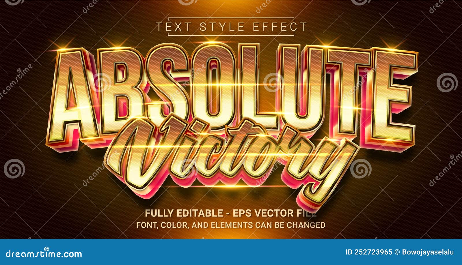 Absolute Victory Text Style Effect. Editable Graphic Text Template ...