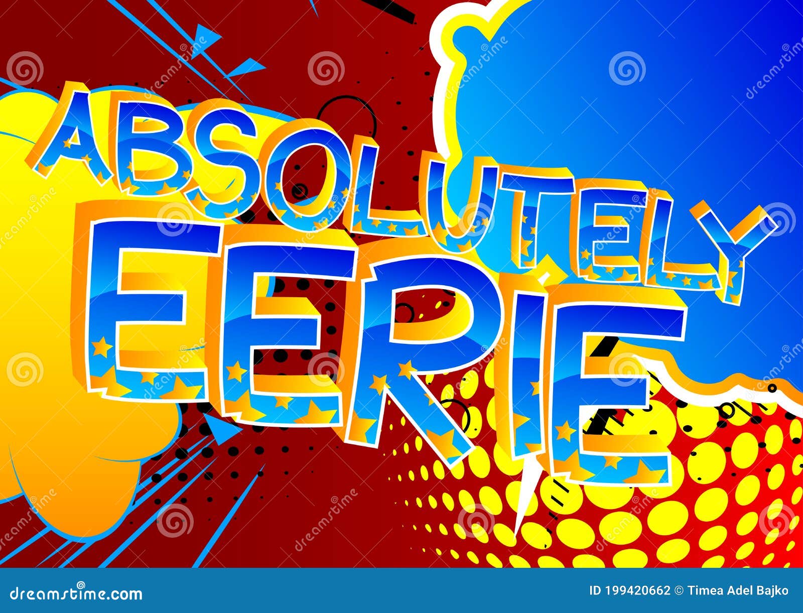 Absolutely Eerie Comic Book Style Cartoon Words Stock Vector ...