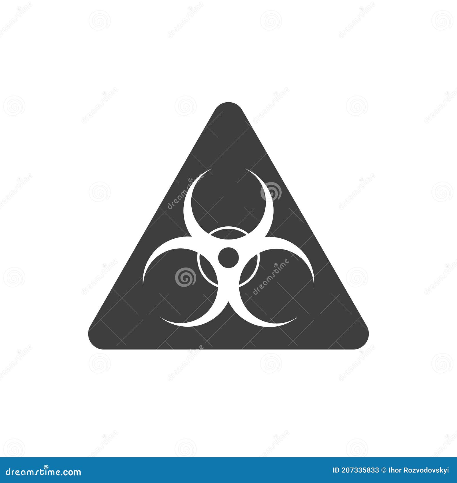 Biohazard Icon on White Background. Vector EPS10 Stock Illustration ...