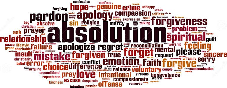 Absolution word cloud stock vector. Illustration of forgiveness - 162744387