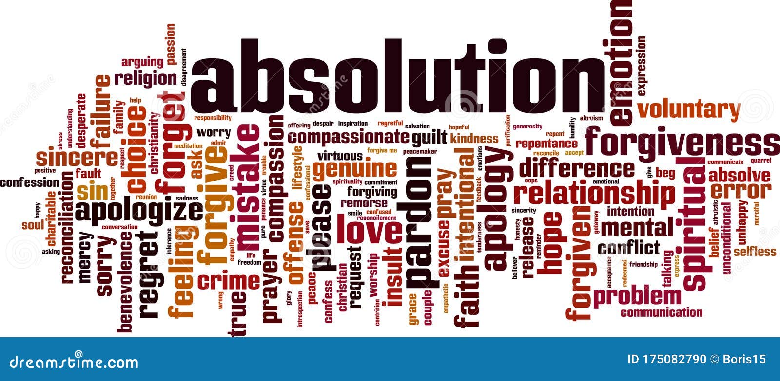 Absolution word cloud stock vector. Illustration of mental - 175082790