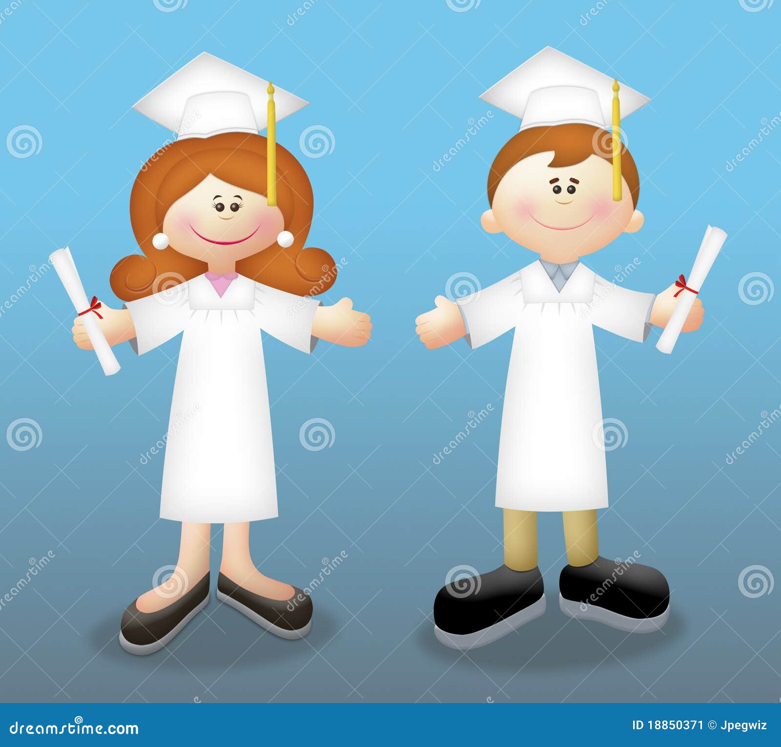 Absolvent stock abbildung. Illustration von karikatur - 18850371