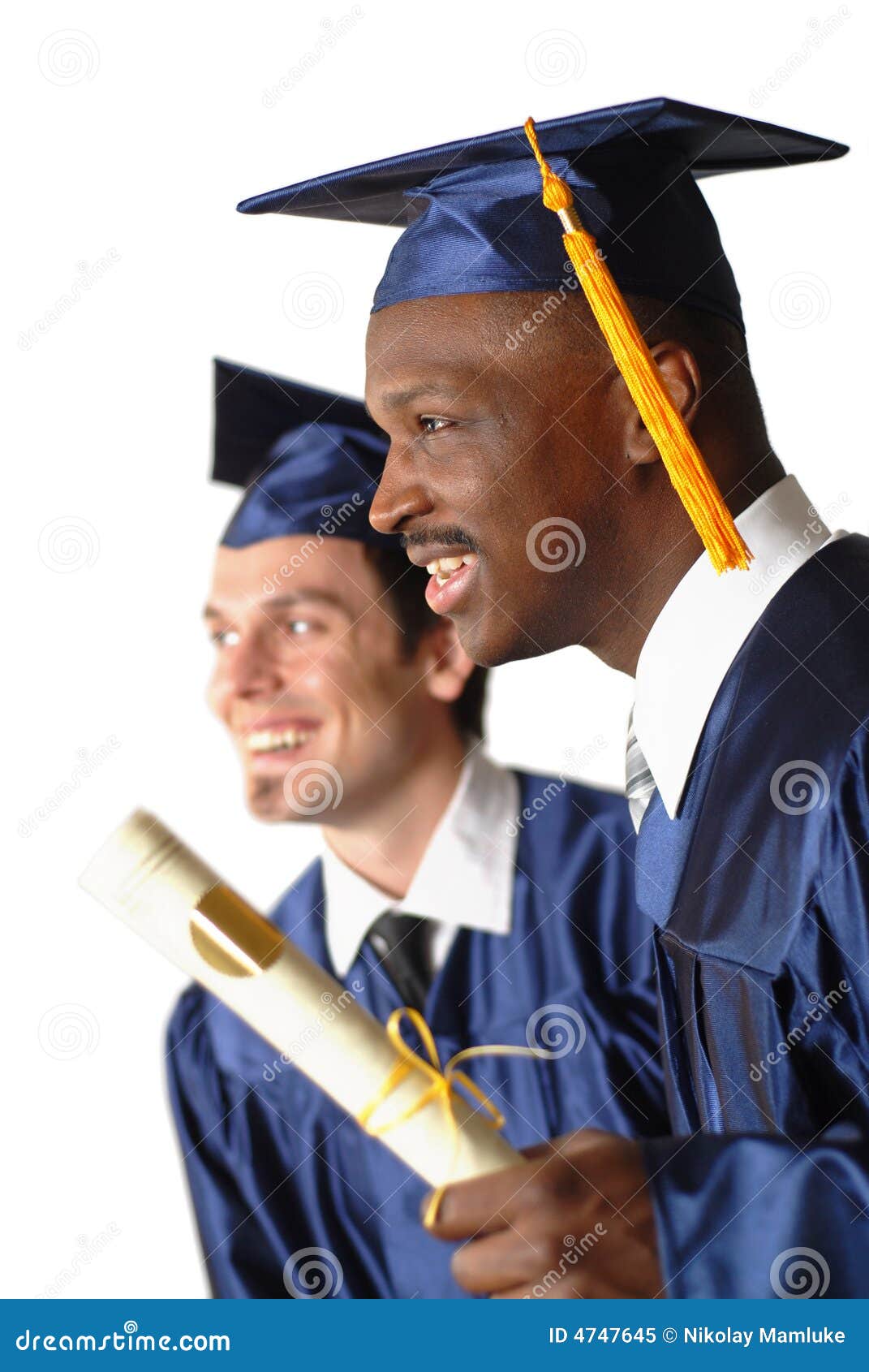 Absolvent mit Diplom stockbild. Bild von hoch, hochschule - 4747645