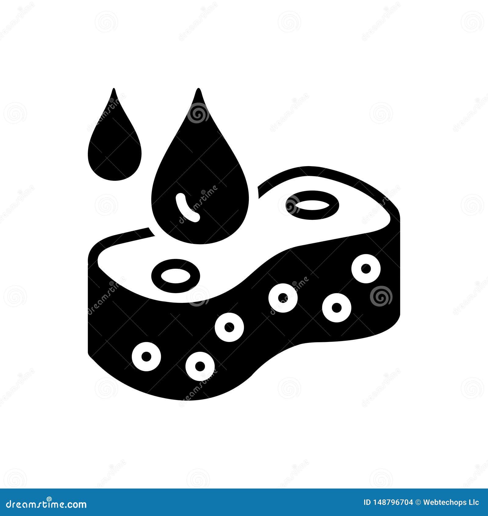 Black Solid Icon for Absorb, Siphon and Suck Stock Vector ...