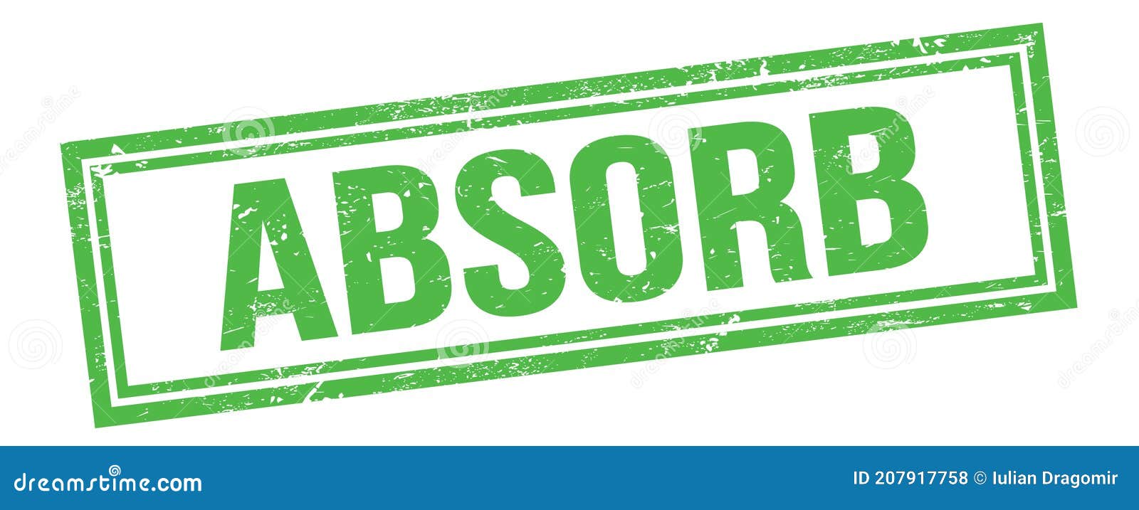 ABSORB Text on Green Grungy Vintage Stamp Stock Illustration ...