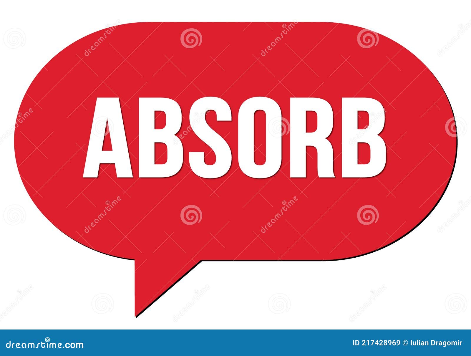 ABSORB Text Written in a Red Speech Bubble Stock Illustration ...