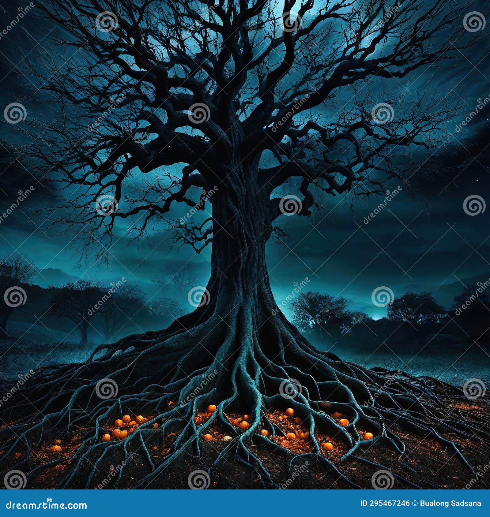 Absorbed into Roots stock illustration. Illustration of fantasy - 295467246