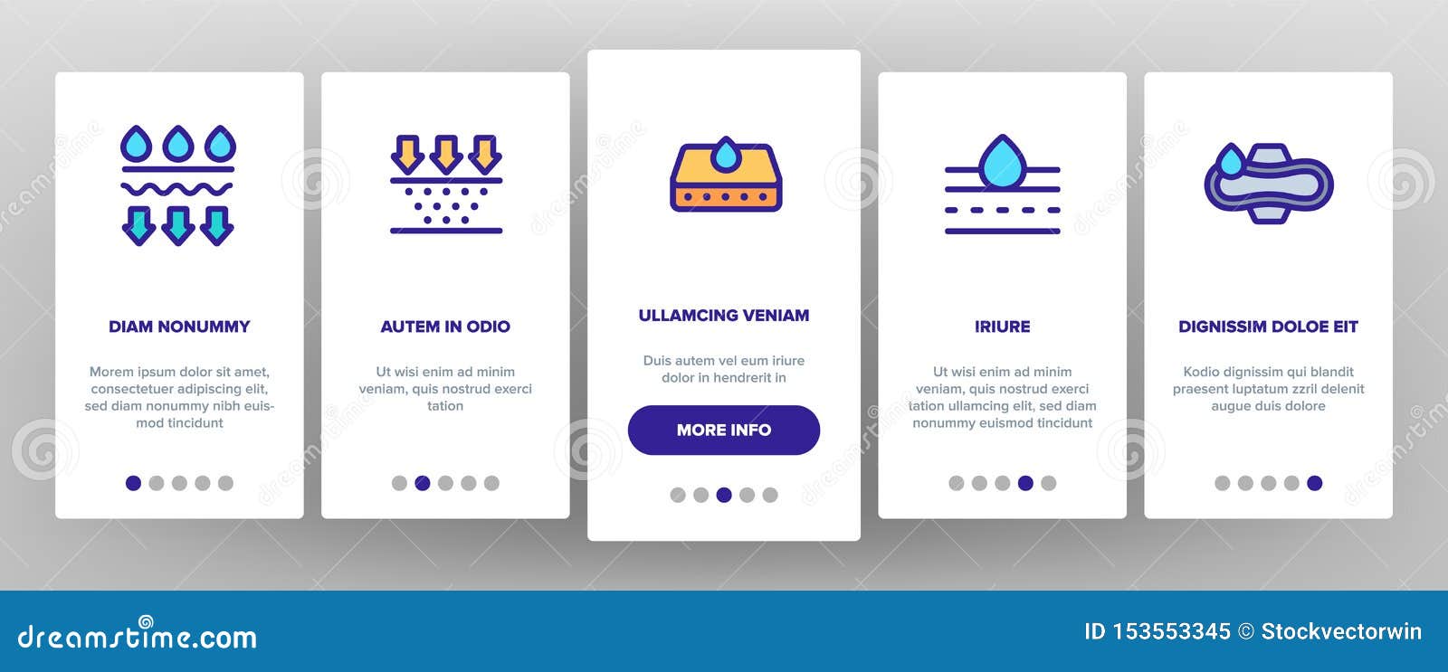 Absorbent, Absorbing Materials Vector Onboarding Stock Vector ...