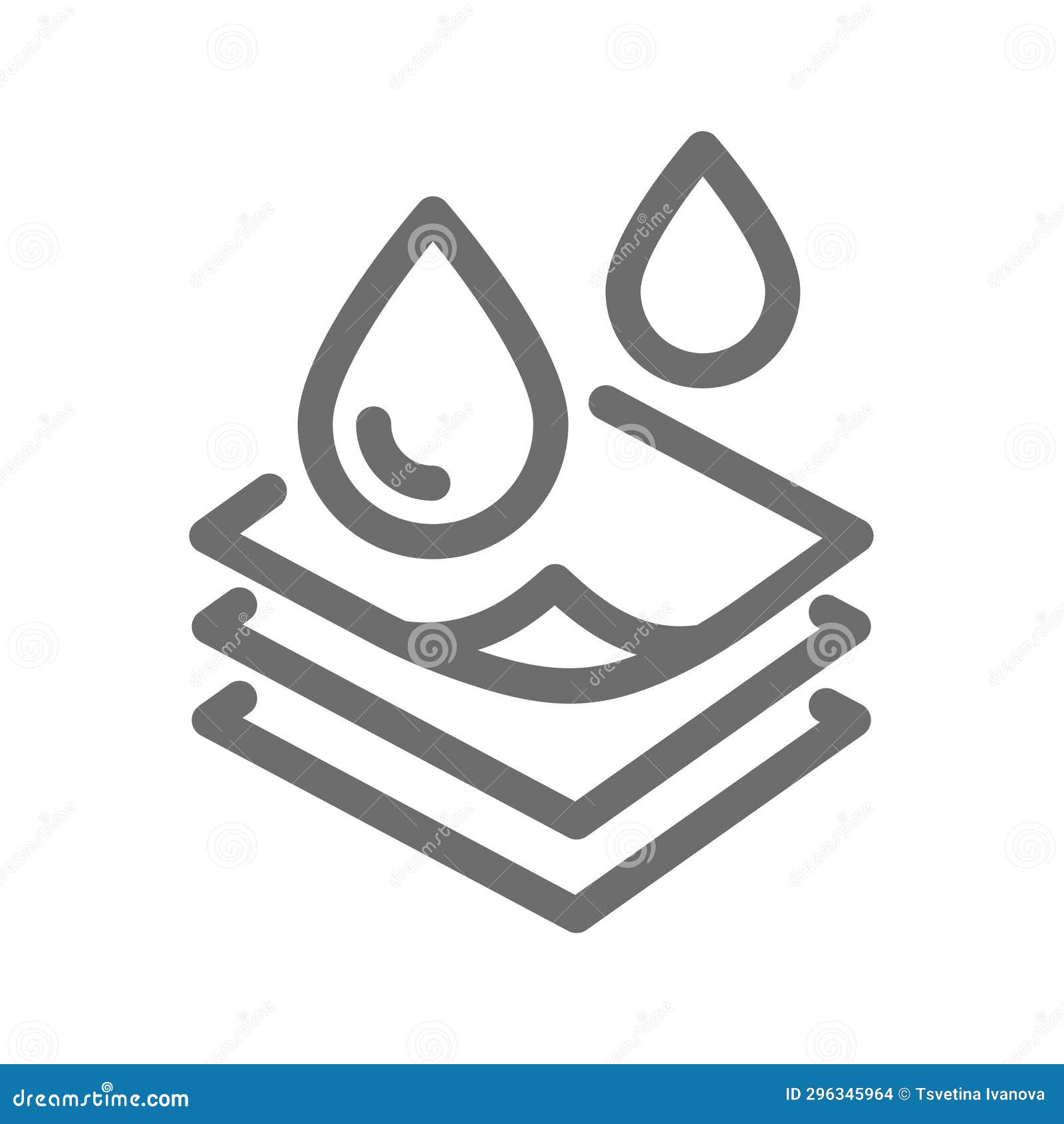 Absorbent, Absorption Layer Material Line Icon Stock Vector ...