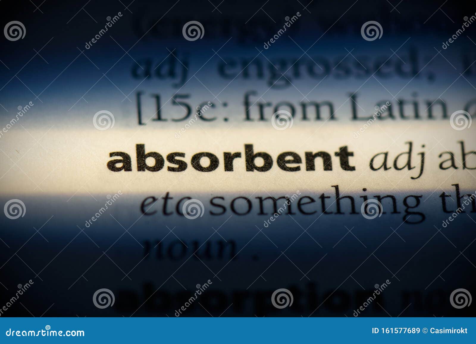 Absorbent stock image. Image of thesaurus, definition - 161577689